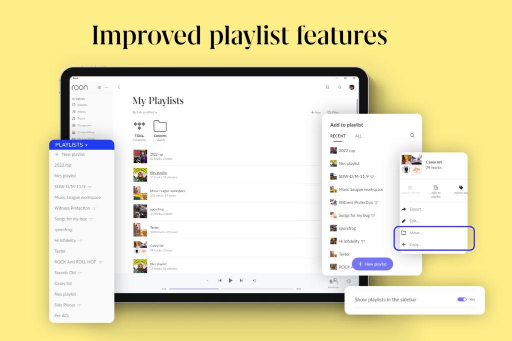 Roon adds powerful new two-way sync, improved browsing capabilities, and folder organization to ...